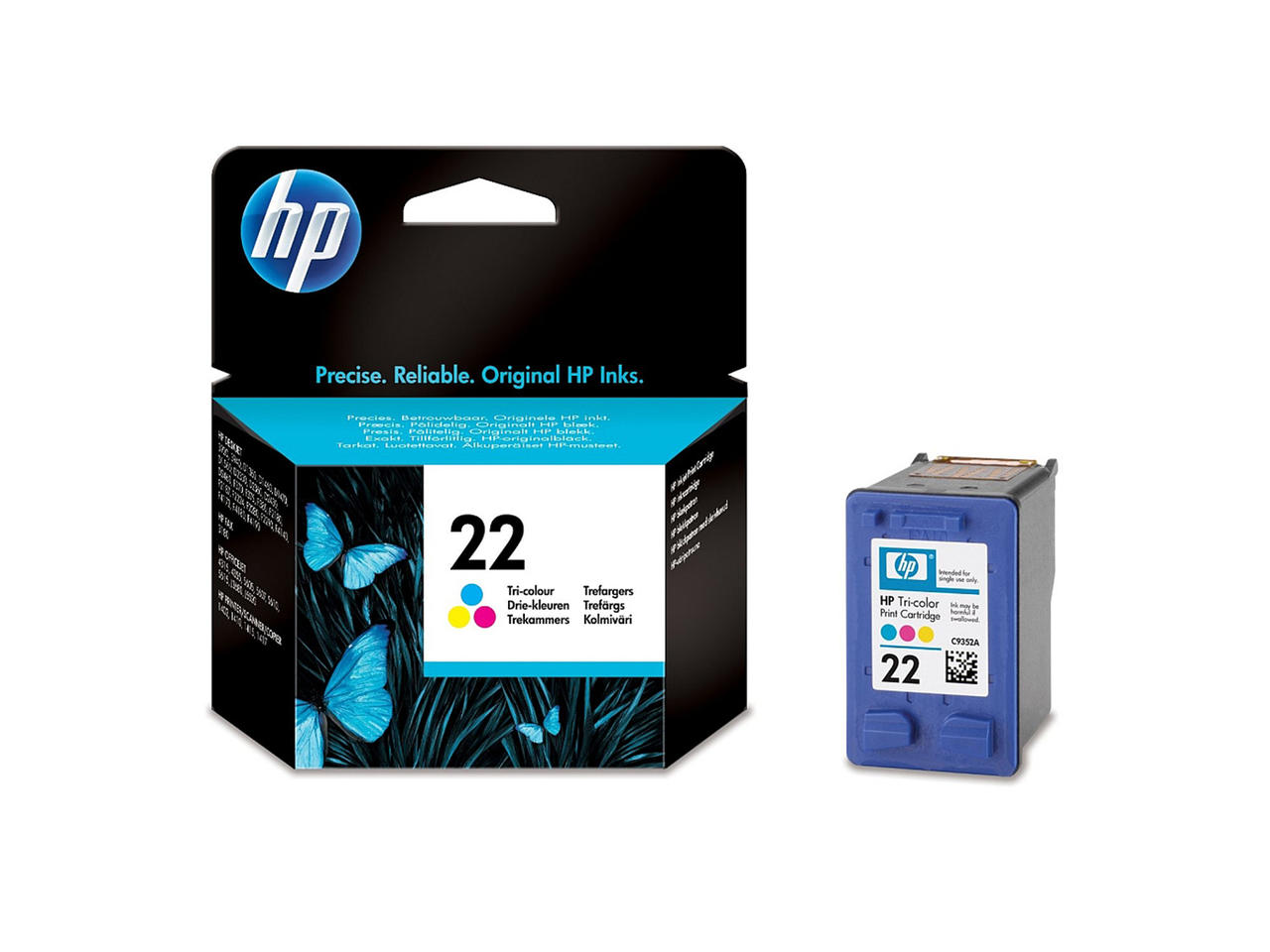 Оригинален HP 22 Tri-color Inkjet Print Cartridge | Laptop.bg ...