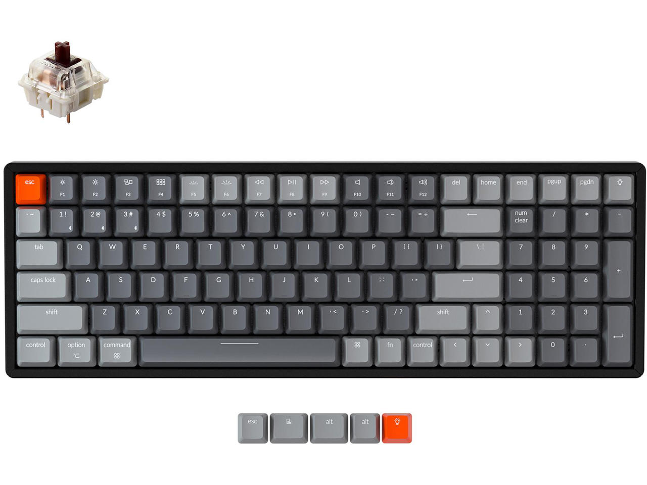 Keychron K4 Hot-Swappable Full-Size Gateron Brown Switch RGB Backlight ...