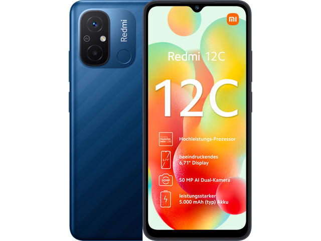 Xiaomi Redmi 12C 3GB/64GB, Ocean Blue | Laptop.bg - Технологията с теб