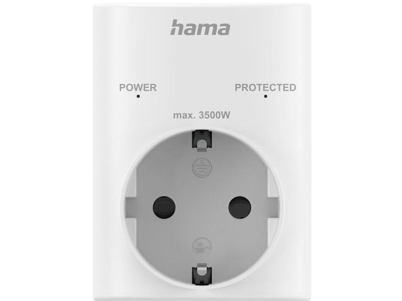 Hama Контакт с вградена защита от пренапрежение, бял | Laptop.bg ...