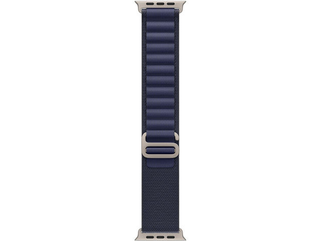 Apple Watch 49mm Loop: Navy Alpine Loop - Medium - Natural Titanium ...