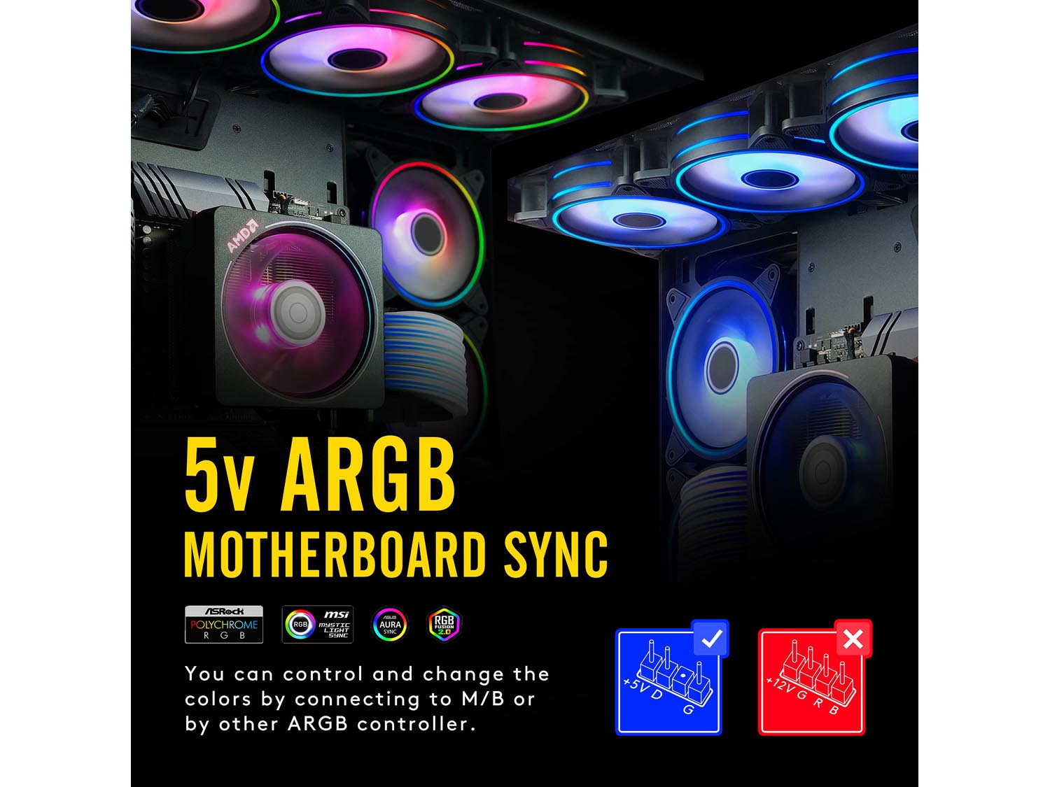 EZDIY-FAB Moonlight 120mm RGB Black - 3 Pack | Laptop.bg - Технологията ...