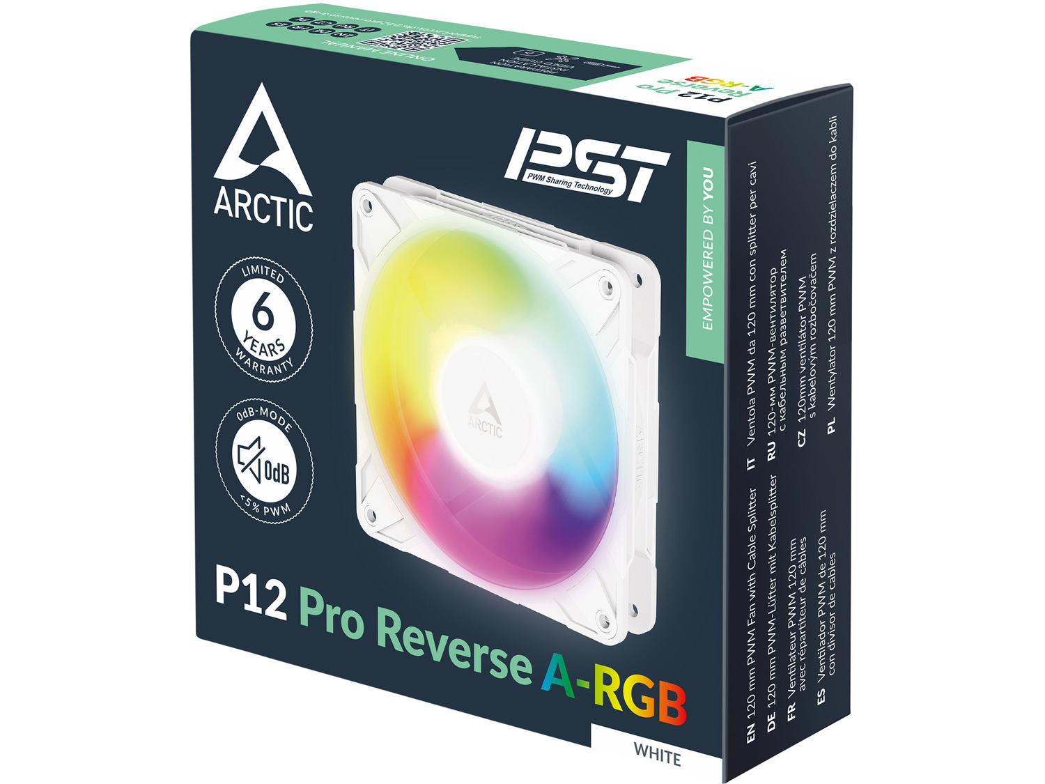 Arctic P12 Pro Reverse A-RGB White | Laptop.bg - Технологията с теб